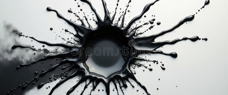 Dynamic Black Paint Splash Creating an Artistic Explosion Stock Photo ...