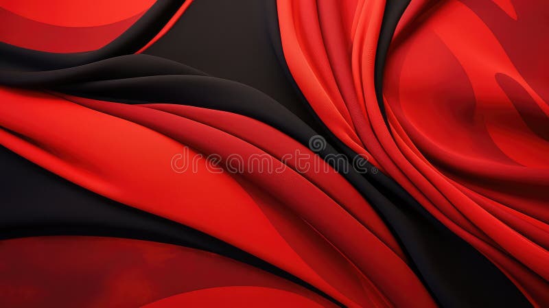 Dynamic Black and Red Abstract Stock Illustration - Illustration of ...