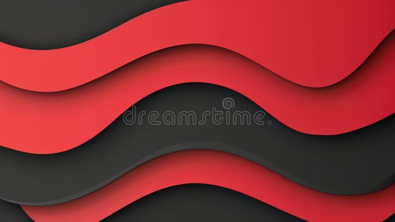Dynamic Black and Red Tech Design with Abstract Wave Elements for ...