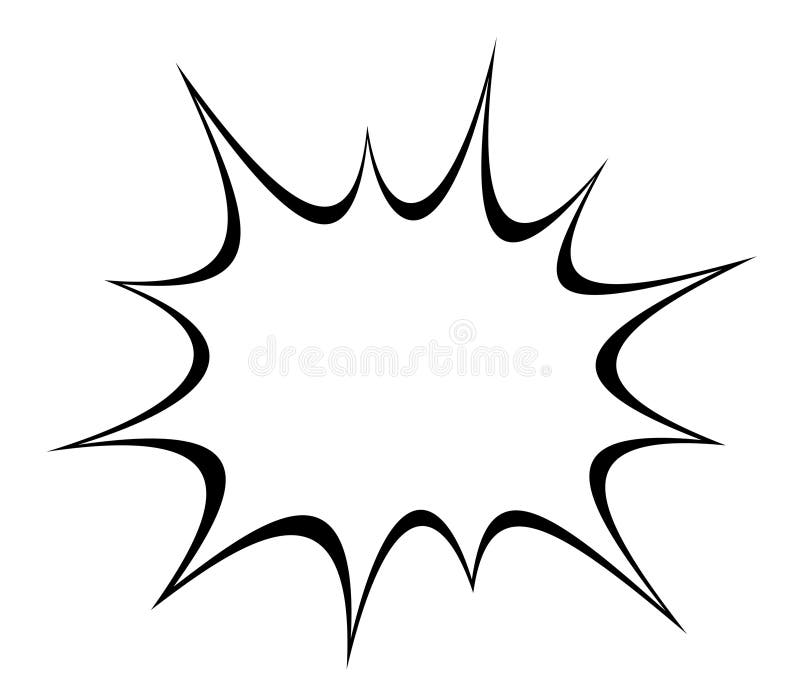 Dynamic Black Spiky Outline Stock Vector - Illustration of explosion ...