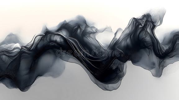 Dynamic Black Wave Patterns Create Organic Flow, Evoking Sense of ...