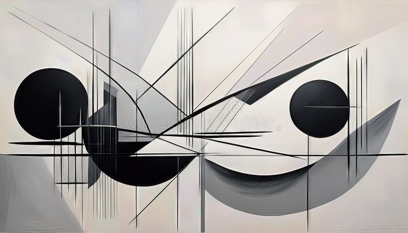 Dynamic Black and White Abstract Masterpiece Geometric Patterns Meets ...