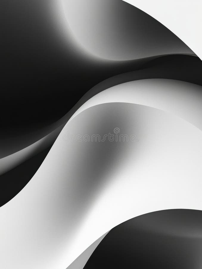 Dynamic Black and White Abstract Shapes with Soft Shadows Creating a ...