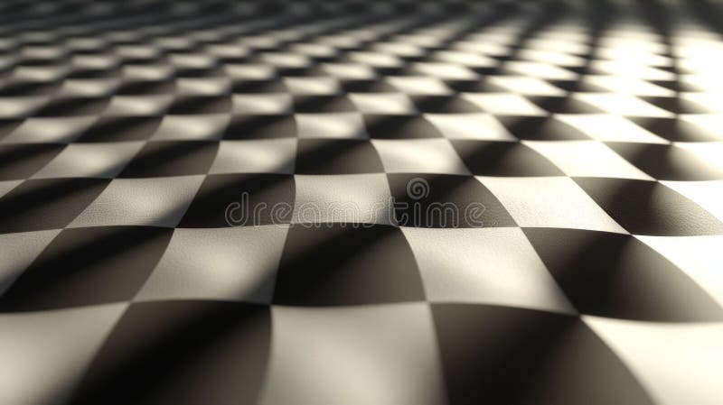 Dynamic Black and White Checkered Patterns with Depth Effects on a ...