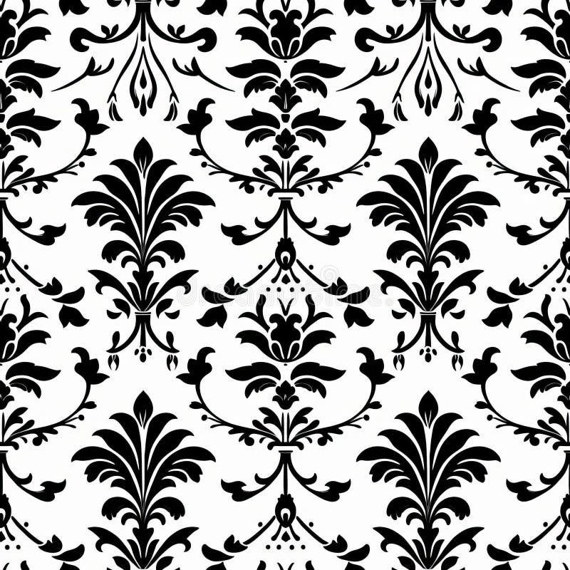 Incantated Damask Pattern Stock Illustrations – 1 Incantated Damask ...