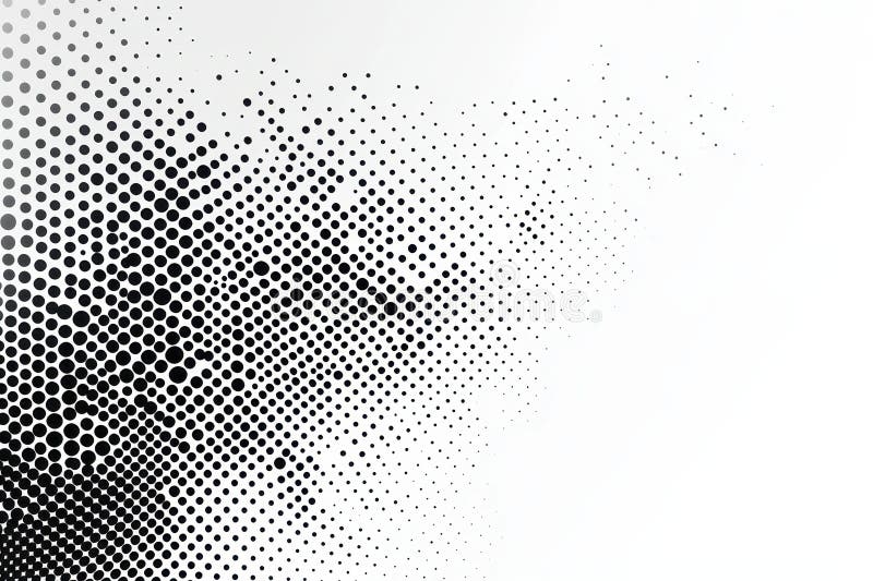 Dynamic Black and White Dot Pattern Abstract Art Digital Media Studio ...