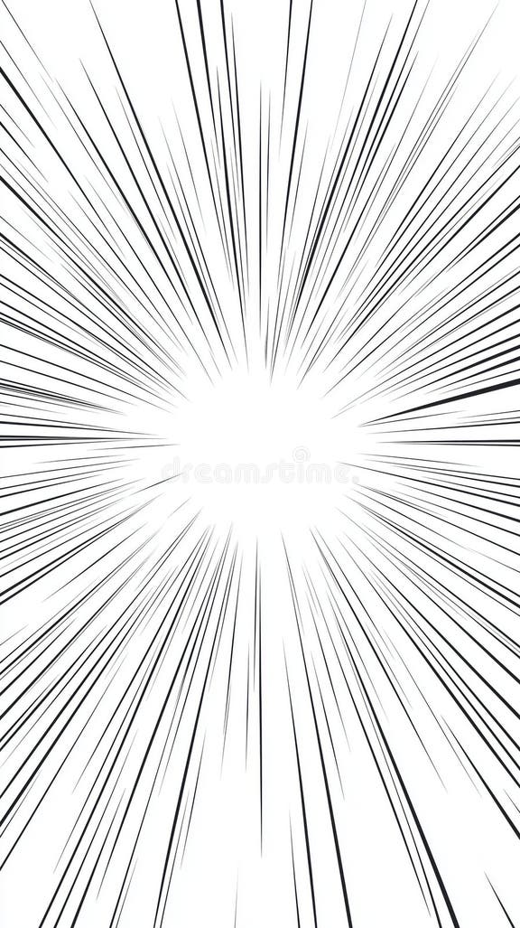 Dynamic Black and White Explosion Effect with Radiating Comic Lines ...