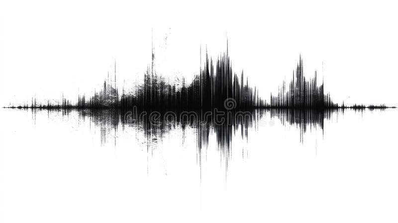 Dynamic Black and White Halftone Waveform Representing Modern Audio ...