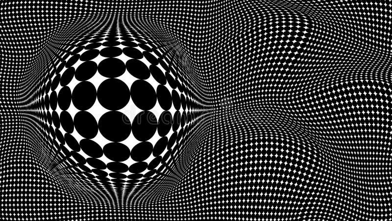 Dynamic Black and White Optical Illusion Background Stock Vector ...