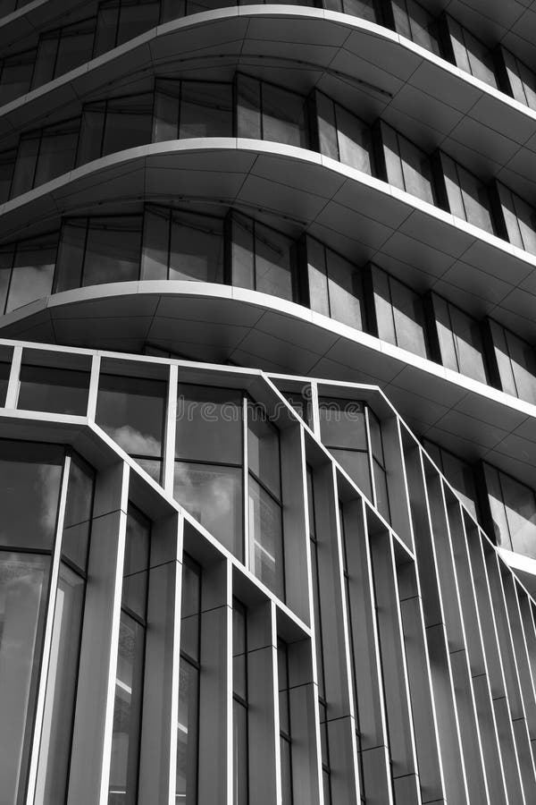 Dynamic Black and White Shot of Modern Architecture with Striking ...