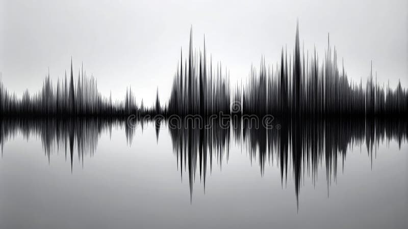 Dynamic Black and White Sound Wave Visualization: a Minimalist Abstract ...