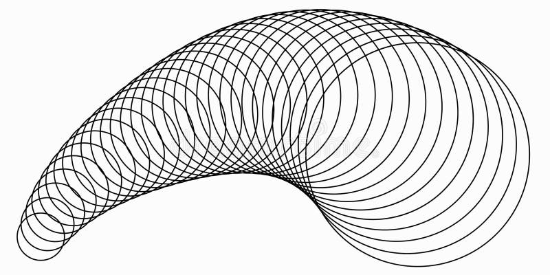 Dynamic Black and White Spiral Lines Vector Design. Black Motion Circle ...