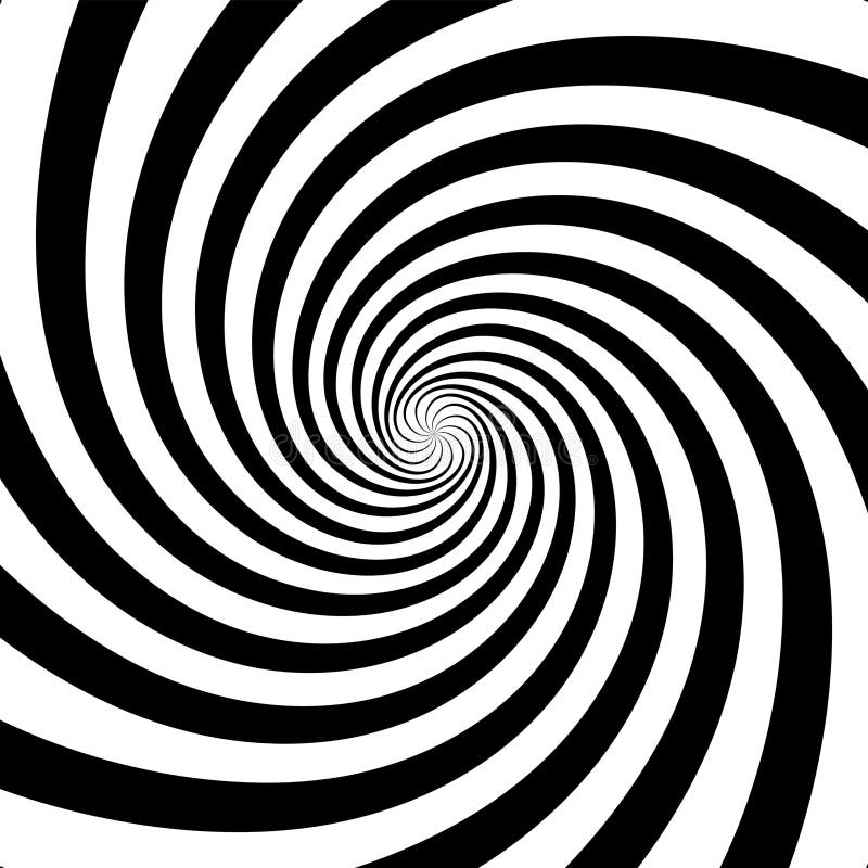 Dynamic Black and White Spiral Spinning Left Effect Background. Stock ...