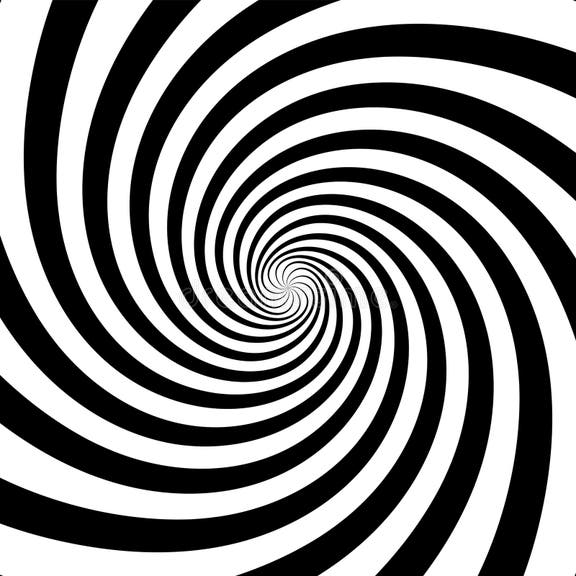 Dynamic Black and White Spiral Spinning Left Effect Background. Stock ...