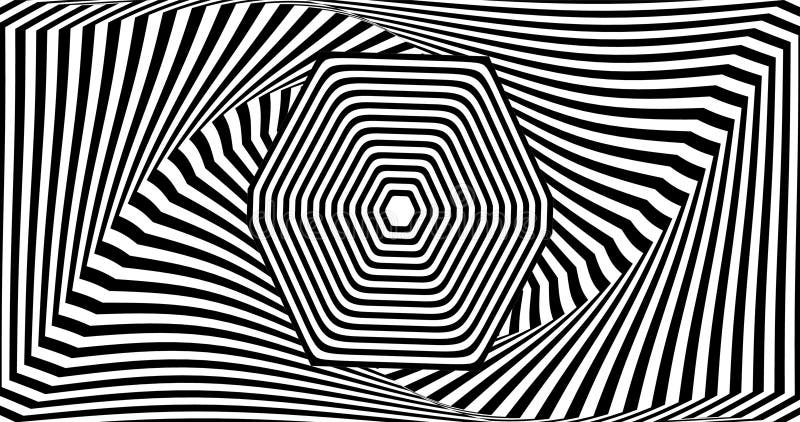 A Dynamic Black-and-white Striped Pattern Creating a Hypnotic Optical ...