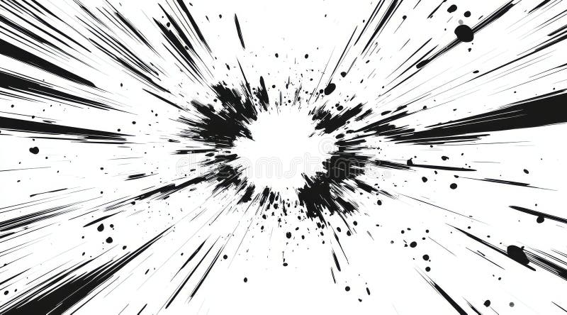 Dynamic Blast Effect Represented in a Unique Comic Style Illustration ...