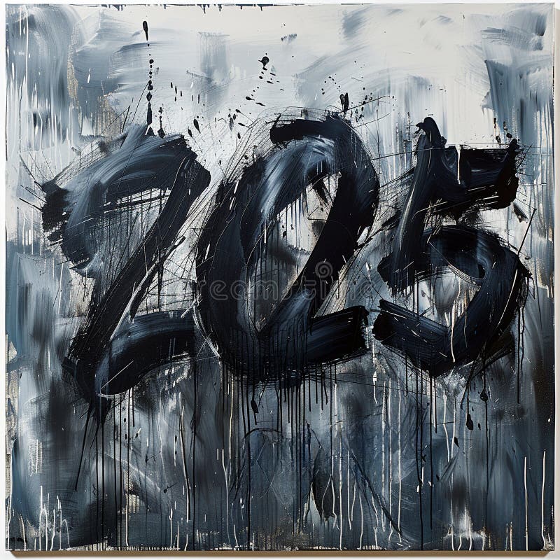 Bold Black Graffiti Strikingly Contrasts Against a Textured Gray ...