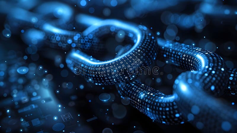 Dynamic Blockchain Technology Concept Image Stock Illustration ...