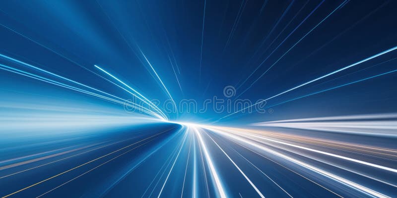 Dynamic Blue Abstract Background with Light Speed Streaks Stock Photo ...