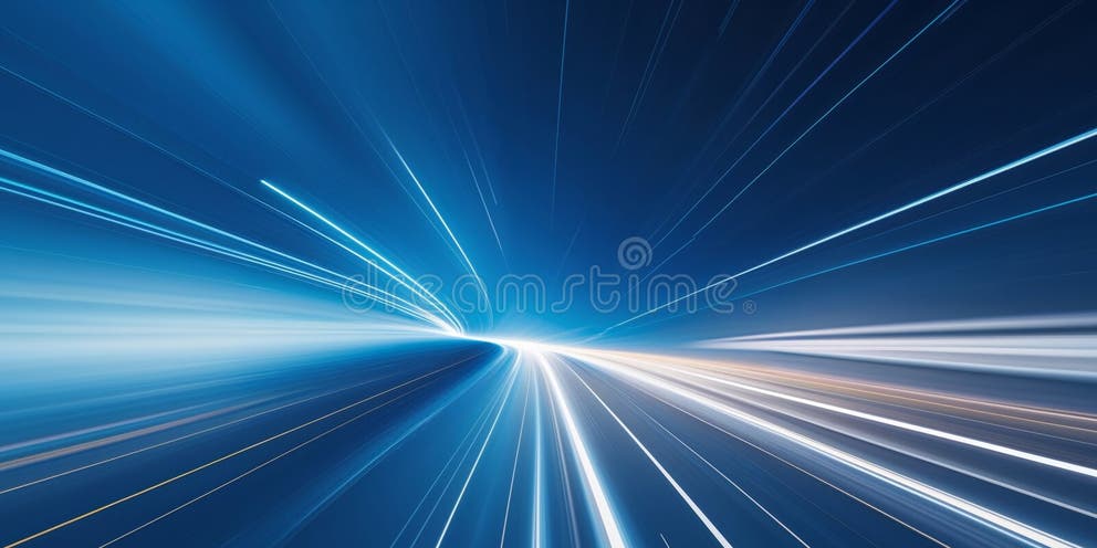 Dynamic Blue Abstract Background with Light Speed Streaks Stock Photo ...