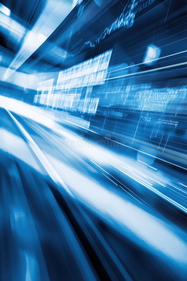 Dynamic Blue Abstract Motion Blur Background for Futuristic Technology ...