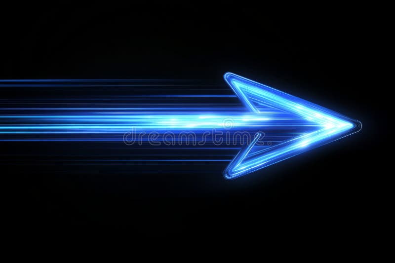 A Dynamic Blue Arrow Signifying Unmatched Speed and Continuous Progress ...