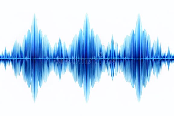 Dynamic Blue Audio Waveform Abstract Visual Representation of Sound ...