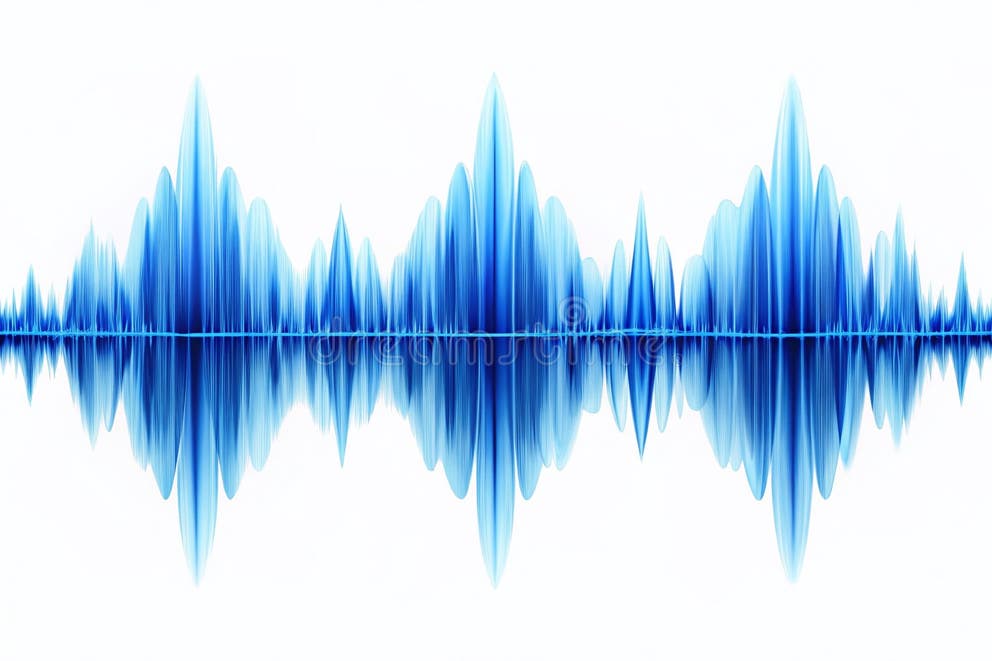 Dynamic Blue Audio Waveform Abstract Visual Representation of Sound ...