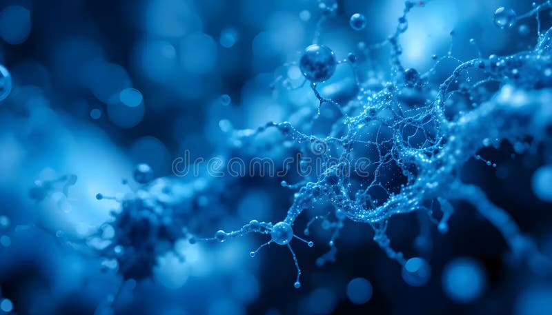 "Futuristic Abstract Blue Science Background with Glowing Elements and ...