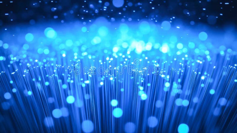 Dynamic Blue Beams Symbolize Global Internet Connectivity in Vibrant ...