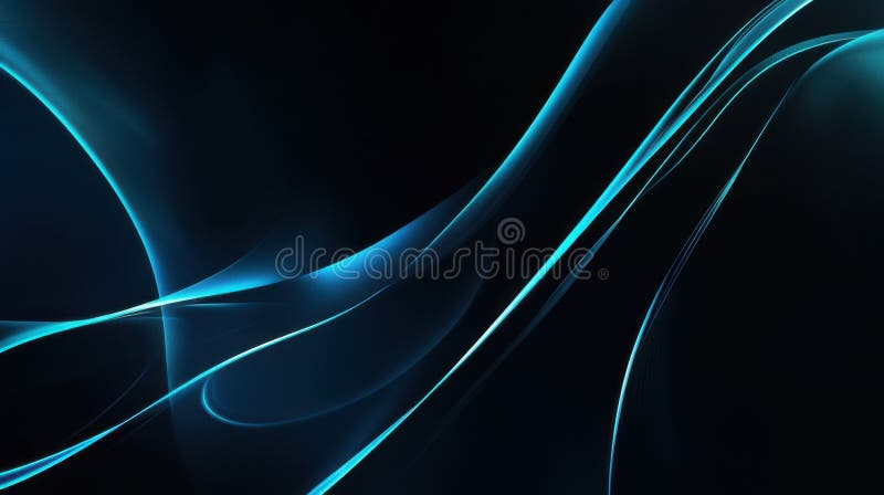 Dynamic Blue and Black Abstract Waves Create a Vibrant Atmosphere for a ...