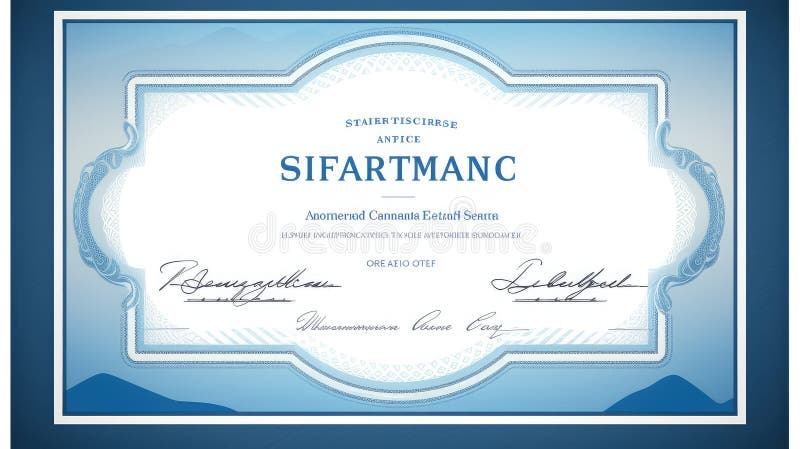 Dynamic Blue Certificate Border Stock Illustration - Illustration of ...