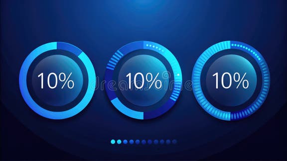 Dynamic Blue Circular Progress Bar for Download Timers and Loading ...
