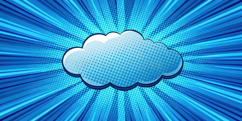Dynamic Blue Comic Book Style Cloud Burst Background. Generative AI ...
