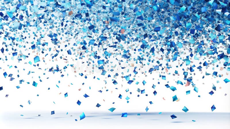 Dynamic Blue Confetti Vector Graphics: Festive Celebration Elements for ...