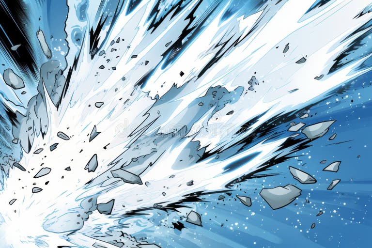 Dynamic Blue Diagonal Lines Vector Background for Comic, Manga, or ...