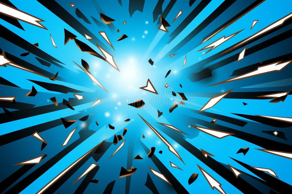 Dynamic Blue Diagonal Lines Vector Background for Comic, Manga, or ...