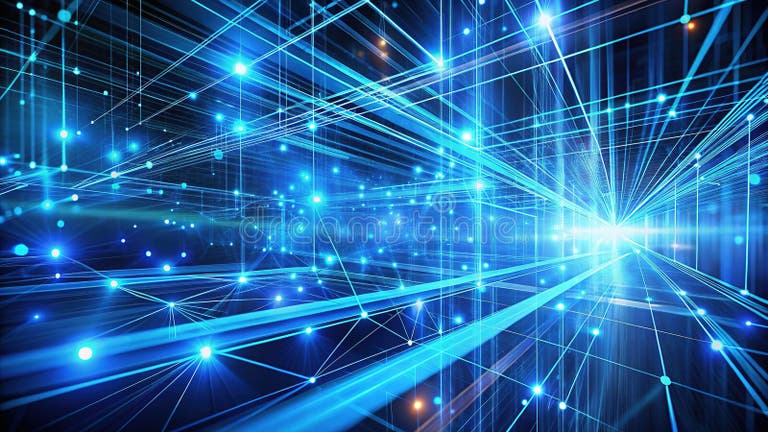 Dynamic Blue Digital Network a Futuristic Abstract Background for ...