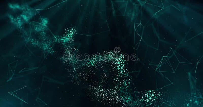 Dynamic Blue Digital Particle Animation Stock Video - Video of movement ...