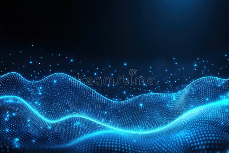 Dynamic Blue Digital Wave Pattern Representing Technology Innovation ...