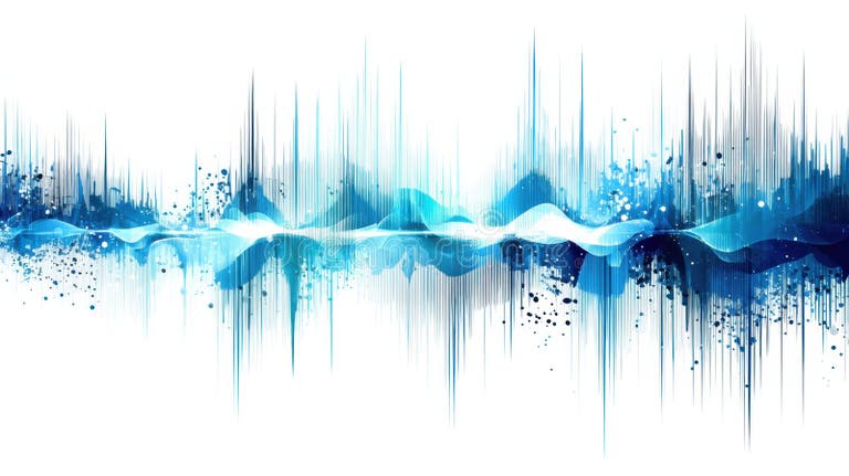 Dynamic Blue Digital Waveform Pulse Creating a Visual Representation of ...