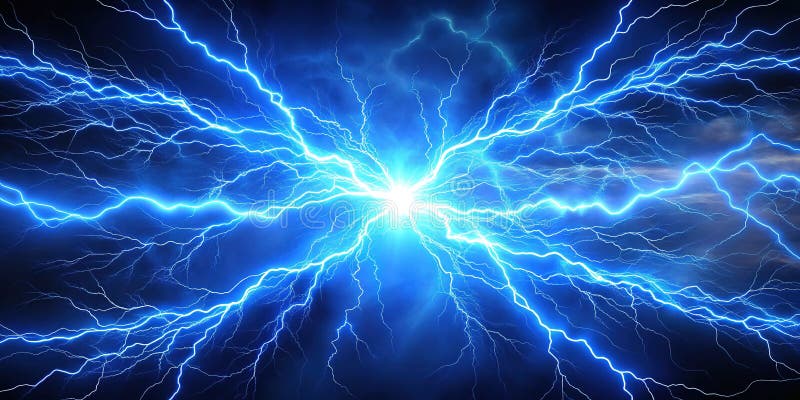 Dynamic Blue Electric Lightning Bolt Background a Powerful Visual for ...