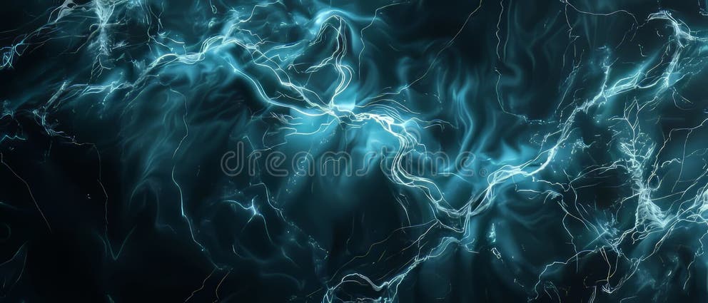 Dynamic Blue Energy Abstract Background with Lightning Bolts and Plasma ...