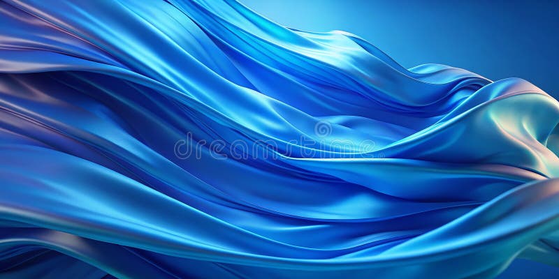 Dynamic Blue Fabric Wave Background 3D Animated Green Screen Alpha Mask ...