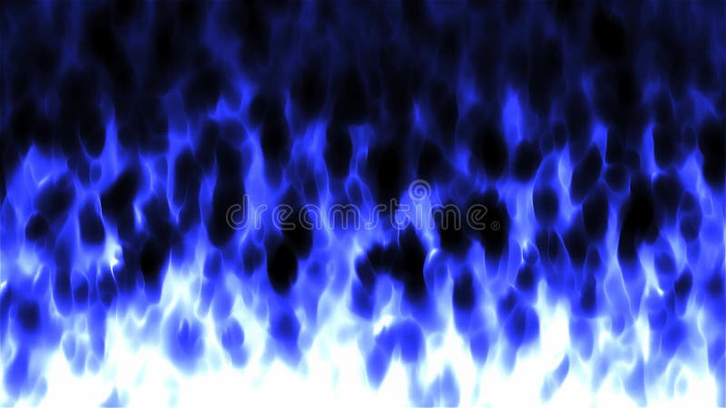 Dynamic Blue Flames Dance Together, Casting a Captivating Glow in a ...