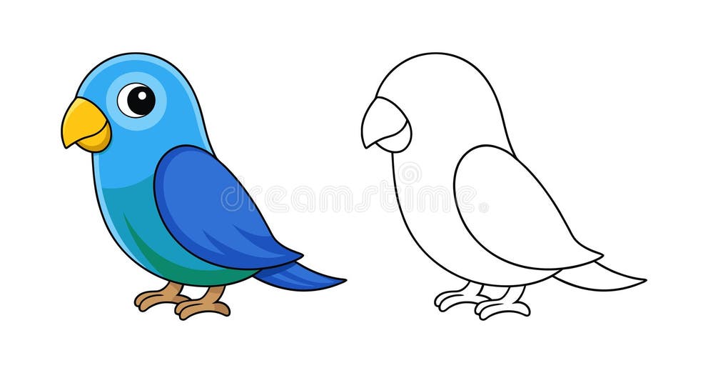 Dynamic Blue-Fronted Parrotlet Artwork Stock Vector - Illustration of ...