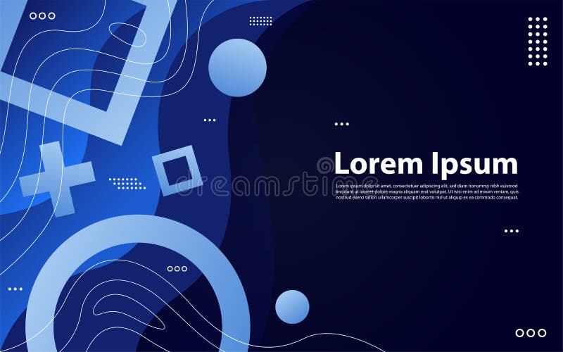 Dynamic Blue with Geometric Shape Background Design Stock Vector ...
