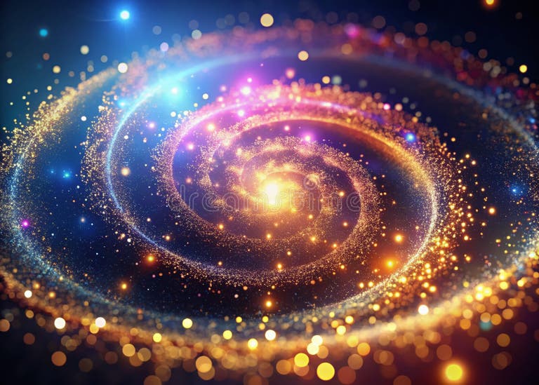 Dynamic Blue Glittering Particles Loopable Double Exposure Animation ...