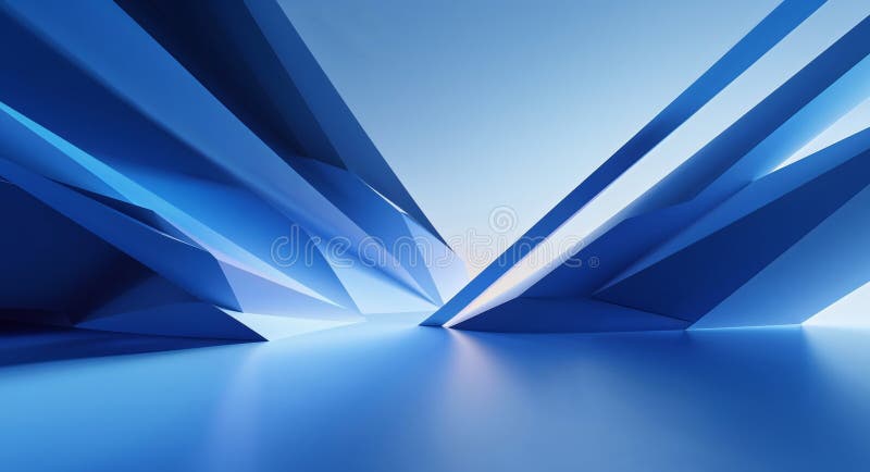 Dynamic Blue Gradient Abstract Geometric Design with Sharp Lines and ...