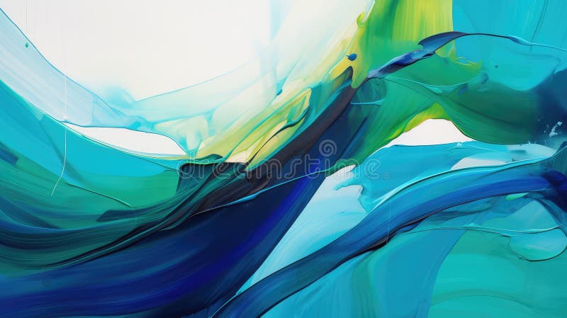Dynamic Blue and Green Lines Stock Illustration - Illustration of style ...